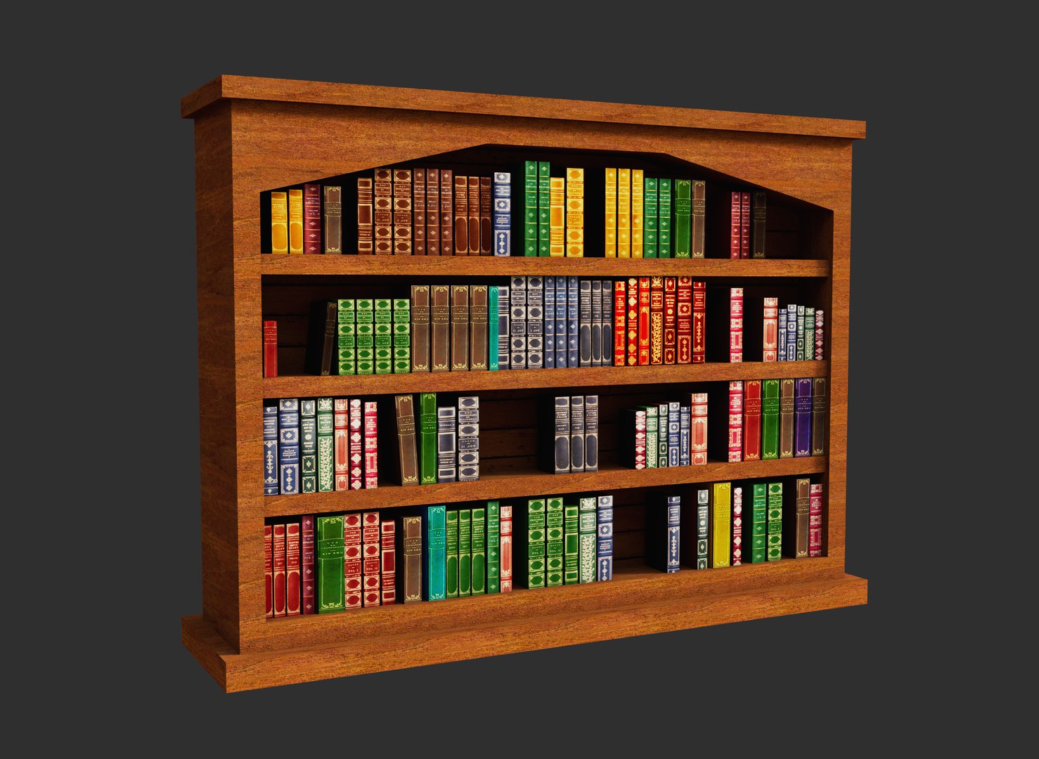Wood Book Shelf Model - TurboSquid 2421182