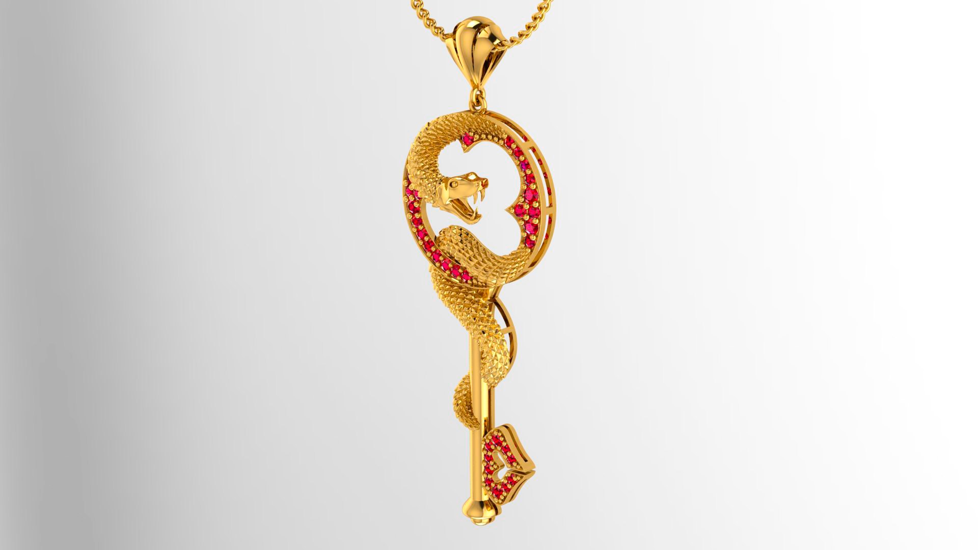 Snake Key Pendant 3D Model - TurboSquid 1986791