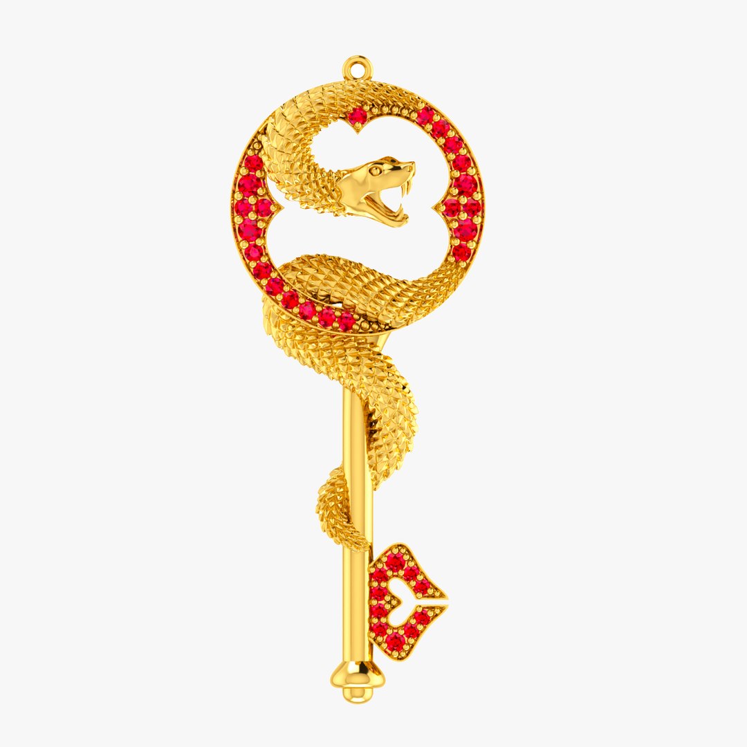 Snake Key Pendant 3D model - TurboSquid 1986791