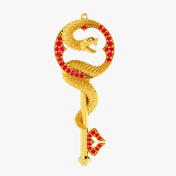 Snake Key Pendant 3D model - TurboSquid 1986791