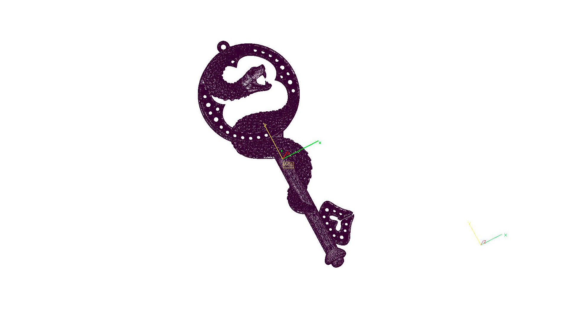 Snake Key Pendant 3D Model - TurboSquid 1986791