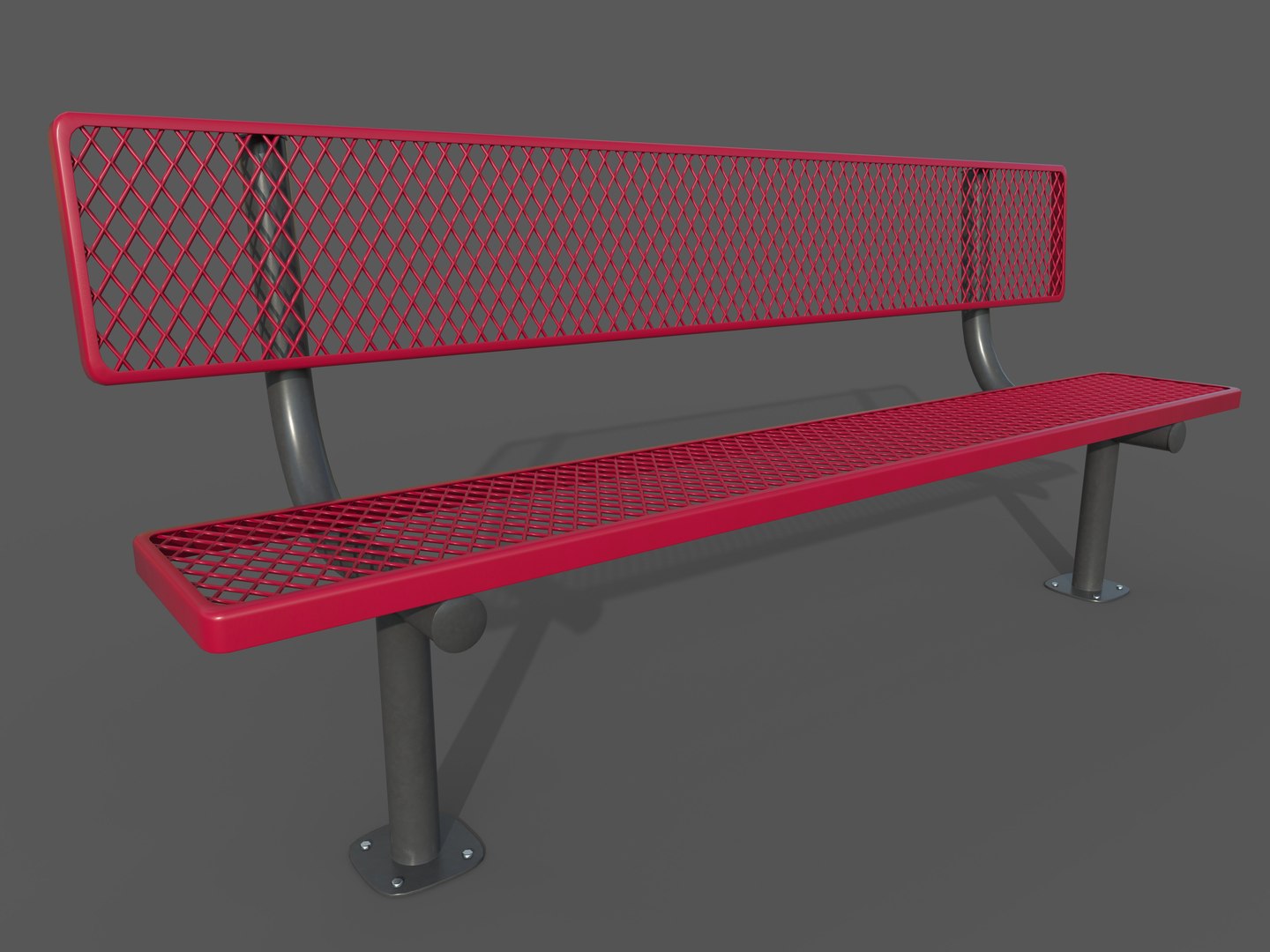 Diamond Mesh Bench 3D Model - TurboSquid 1335239
