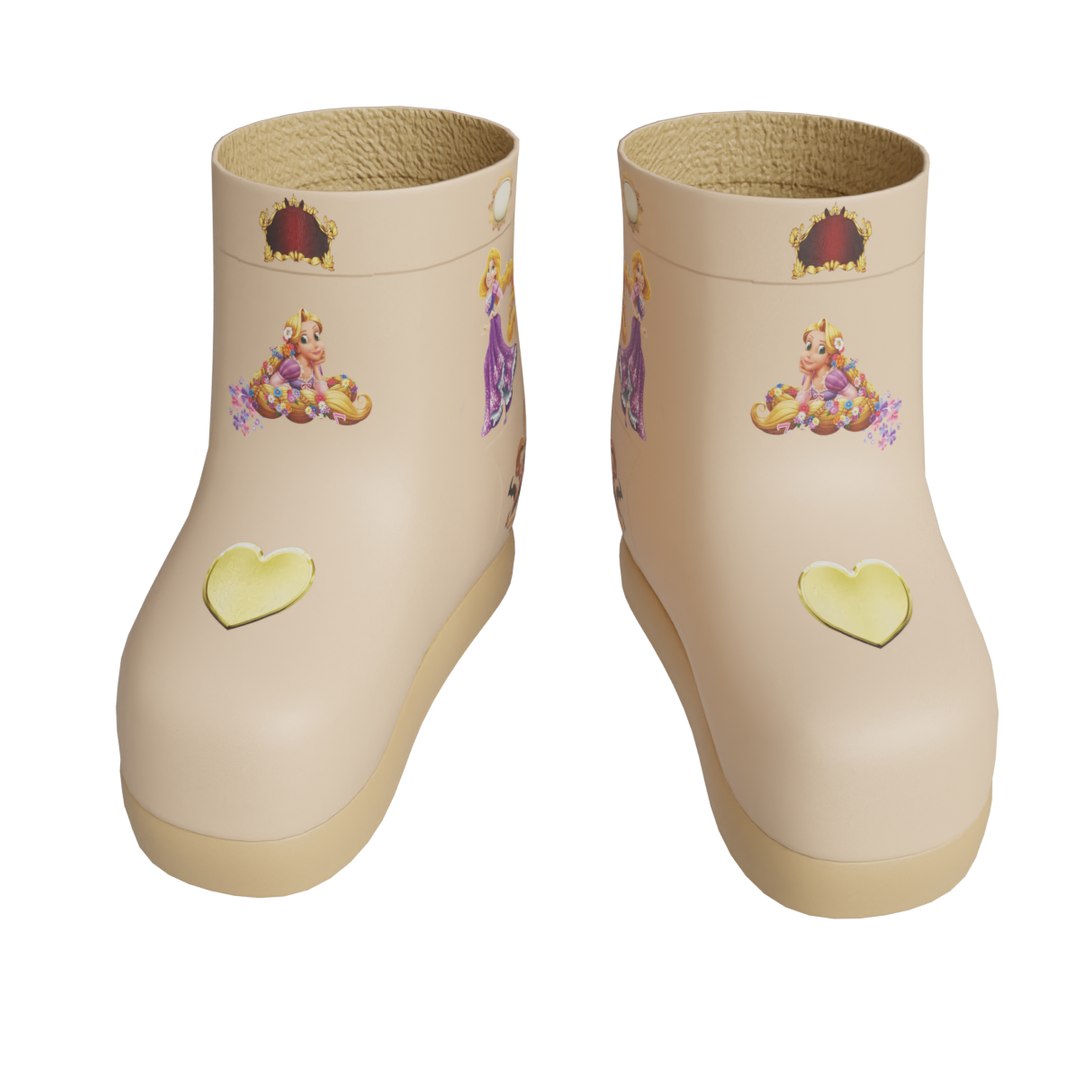 3D Princess Rapunzel Boots Model - TurboSquid 2269501