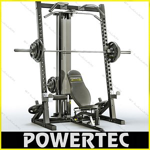 powertec l-mp10 multi press 3d model