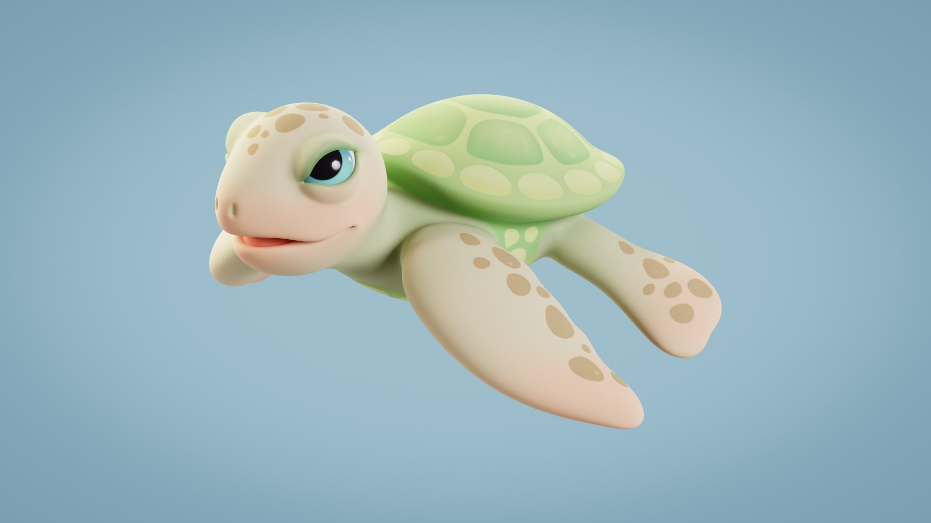 3D Cartoon Turtle Model - TurboSquid 2231757