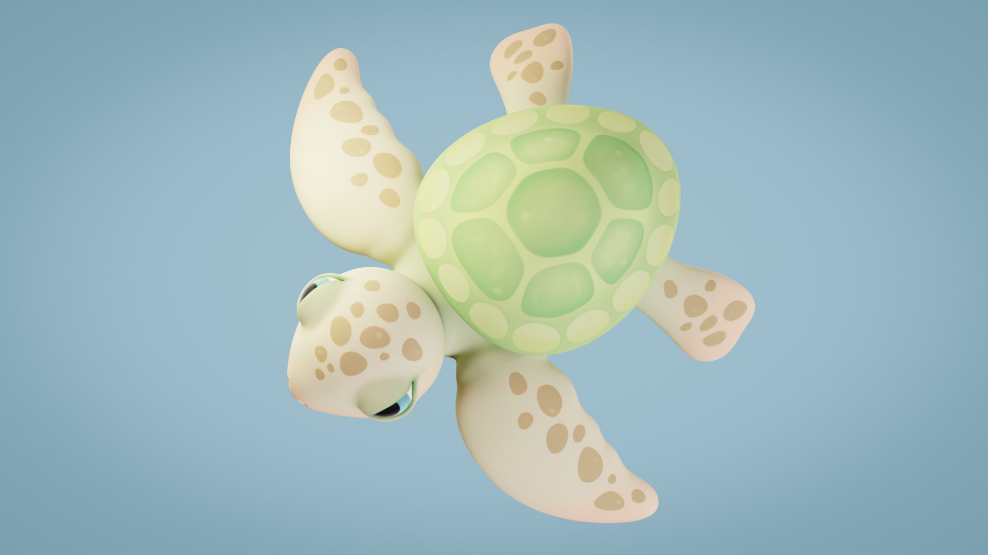 3D Cartoon Turtle Model - TurboSquid 2231757