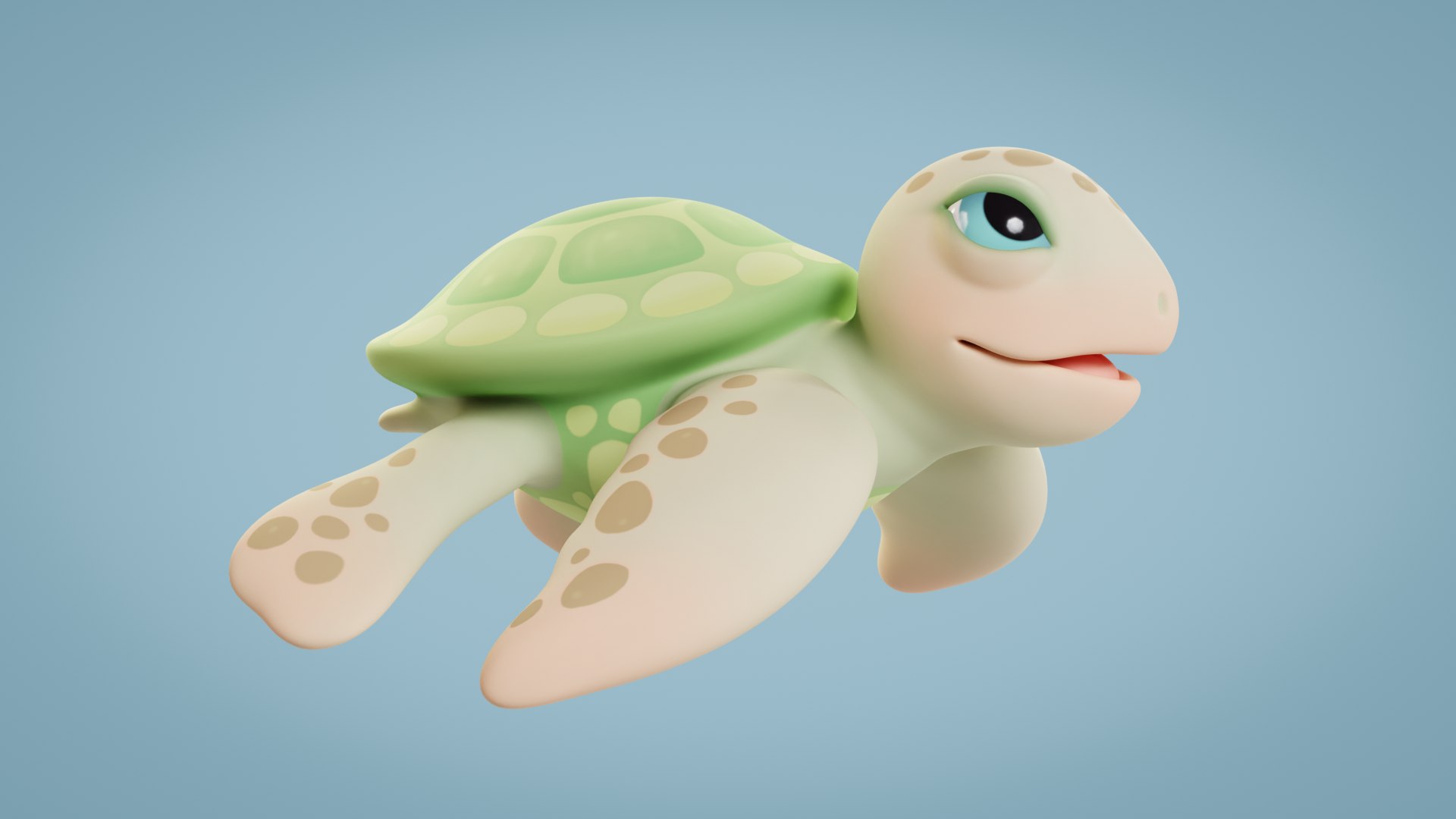 3D Cartoon Turtle Model - TurboSquid 2231757