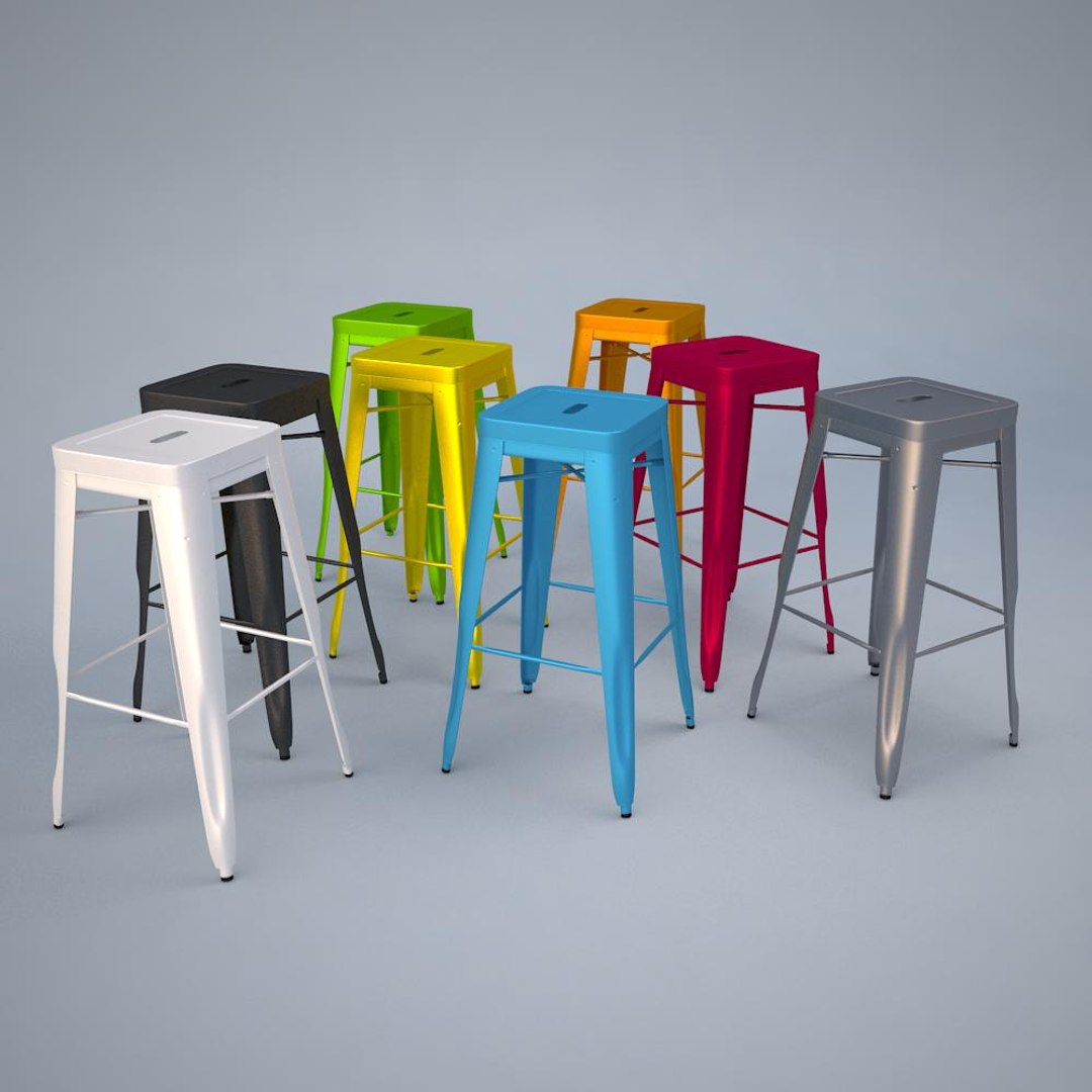 Branded Bar Stools 3d Model