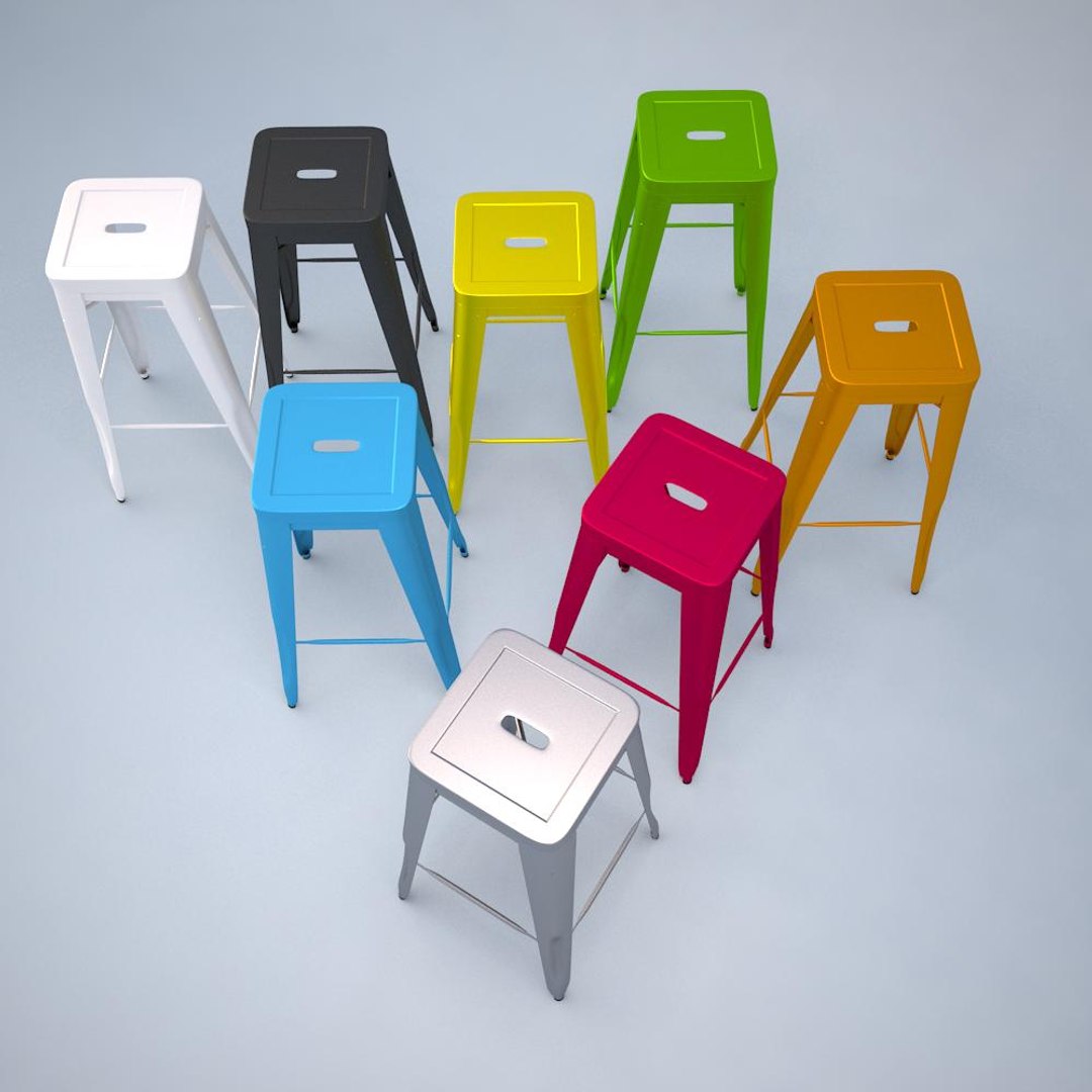 Branded Bar Stools 3d Model