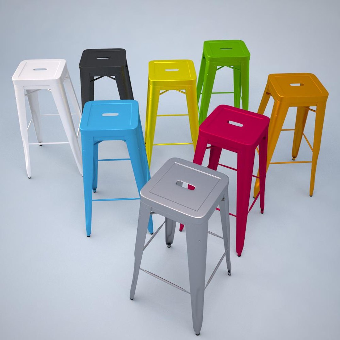 Branded Bar Stools 3d Model