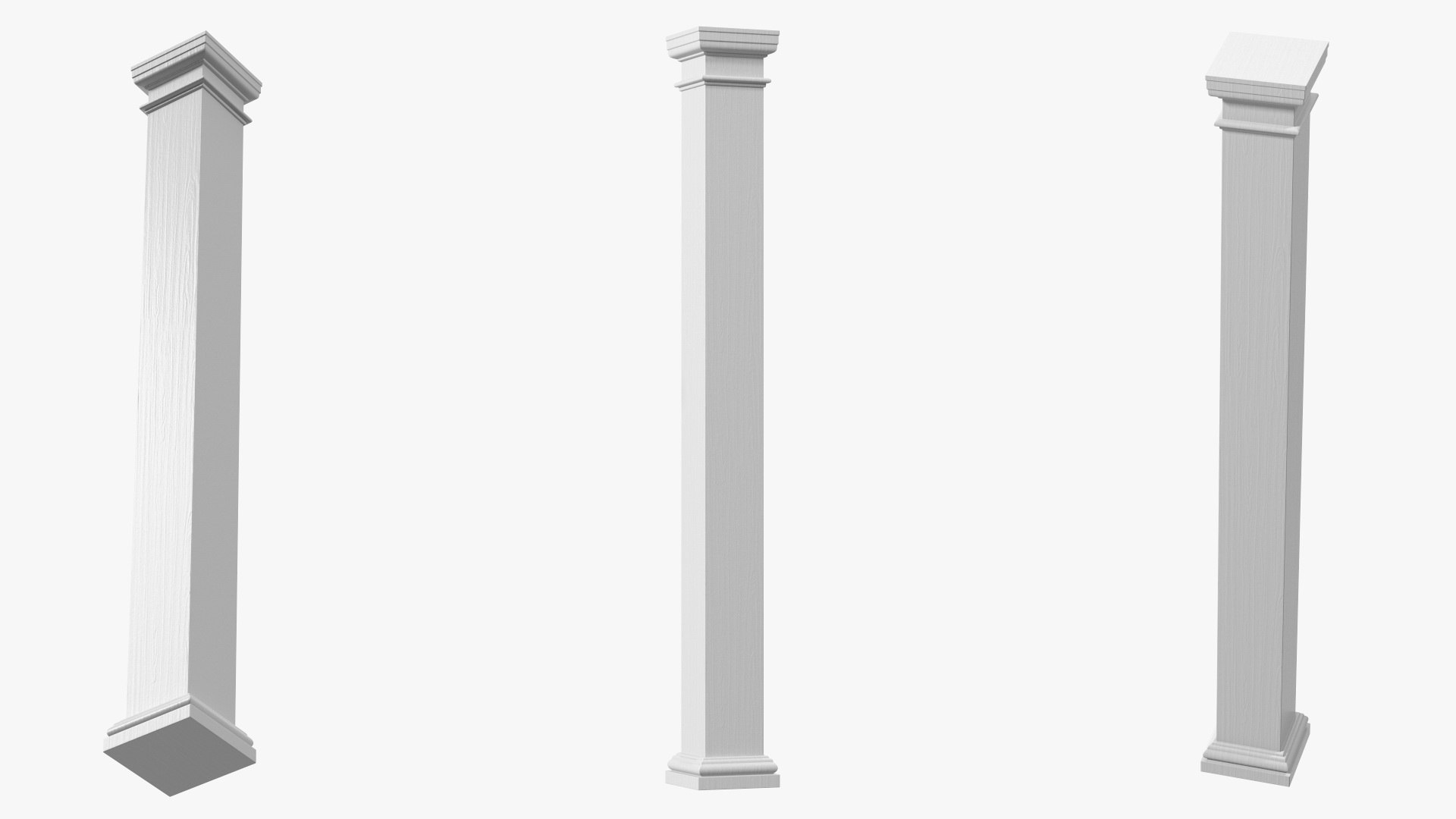 Painted Fiberglass Square Column 3D Model - TurboSquid 2141012