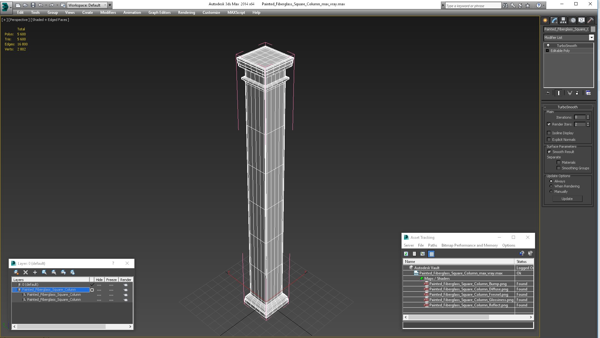 Painted Fiberglass Square Column 3D Model - TurboSquid 2141012