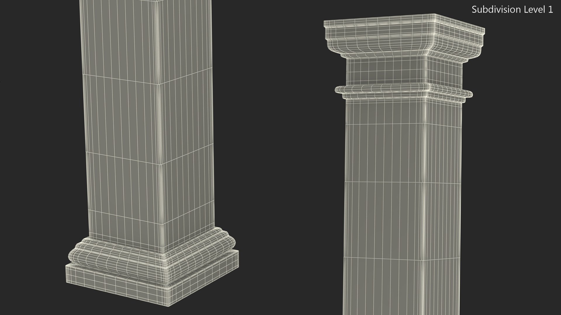 Painted Fiberglass Square Column 3D Model - TurboSquid 2141012