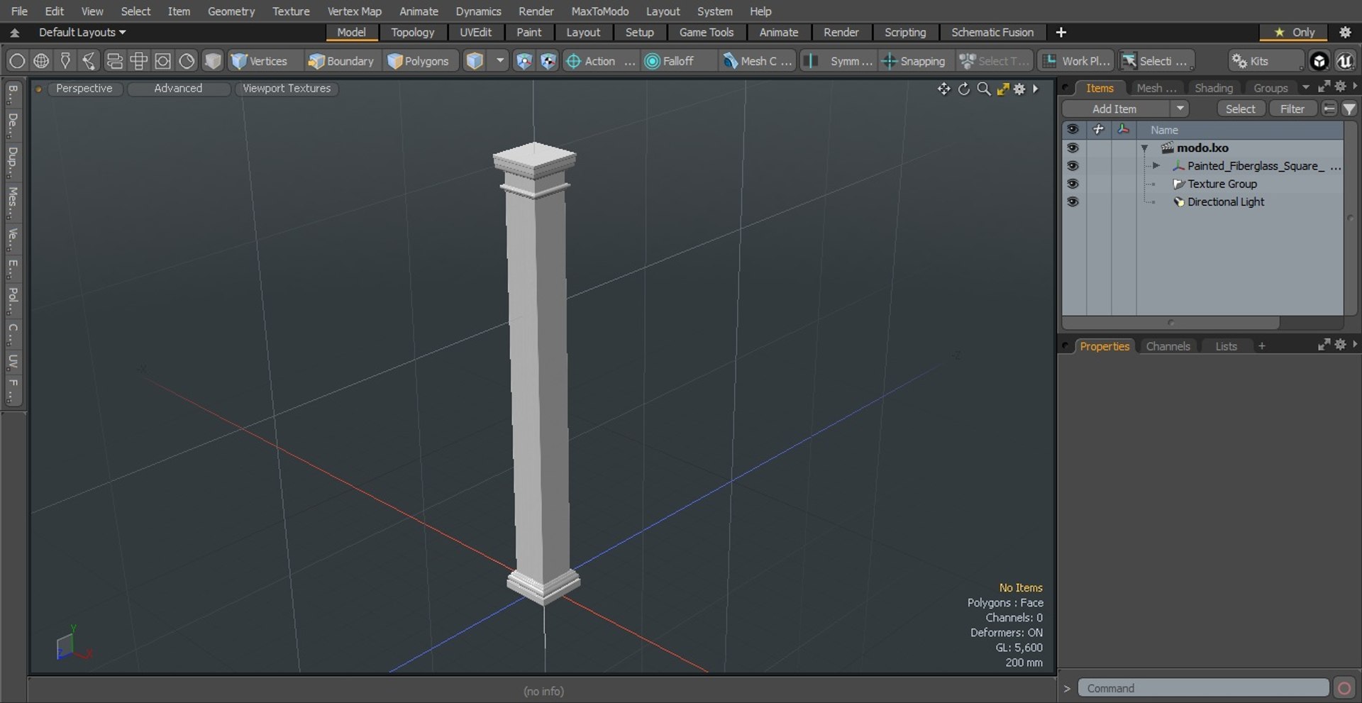 Painted Fiberglass Square Column 3D Model - TurboSquid 2141012