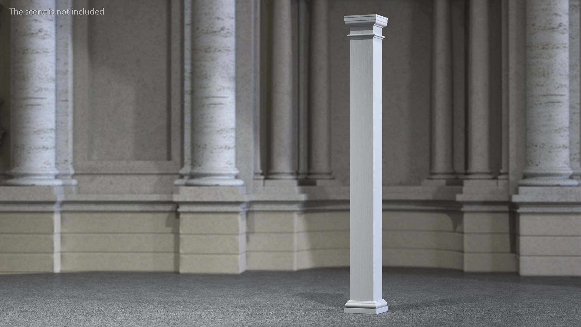 Painted Fiberglass Square Column 3D Model - TurboSquid 2141012