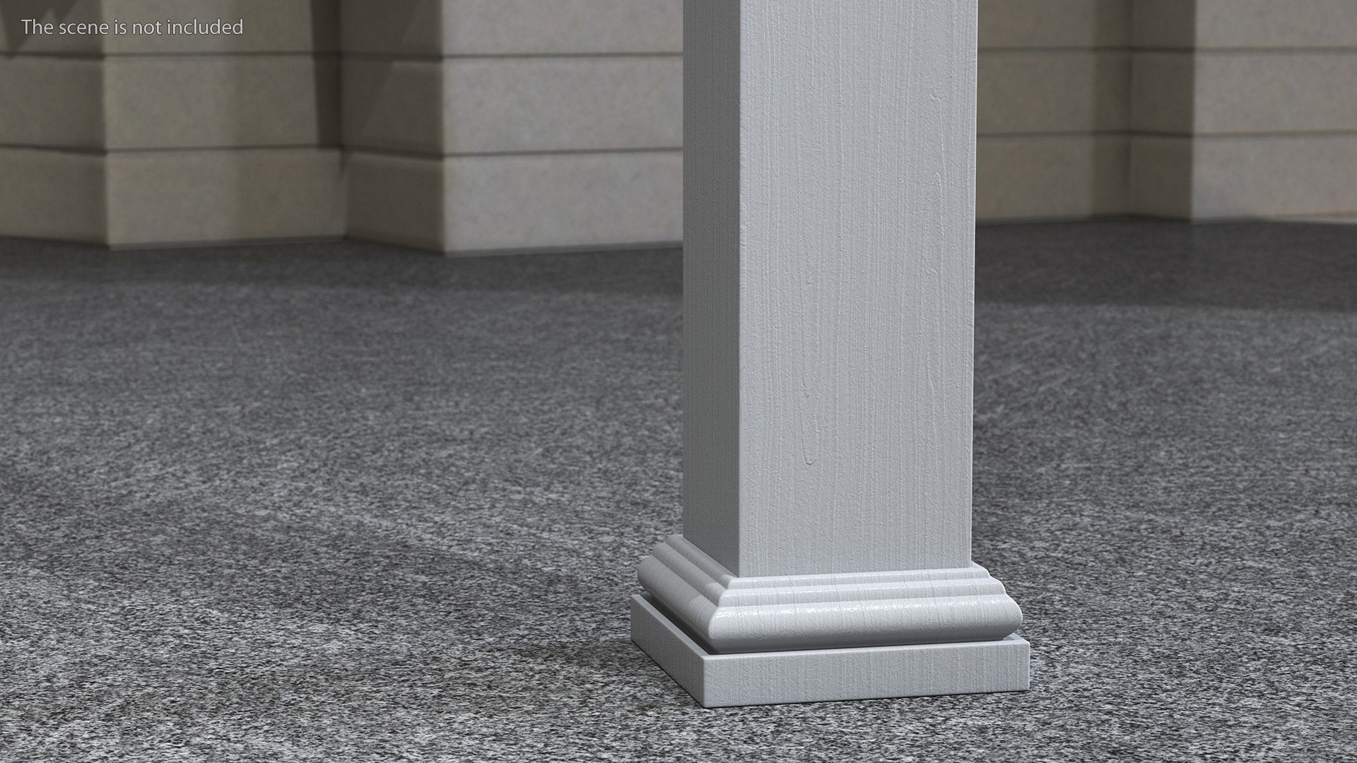Painted Fiberglass Square Column 3D Model - TurboSquid 2141012