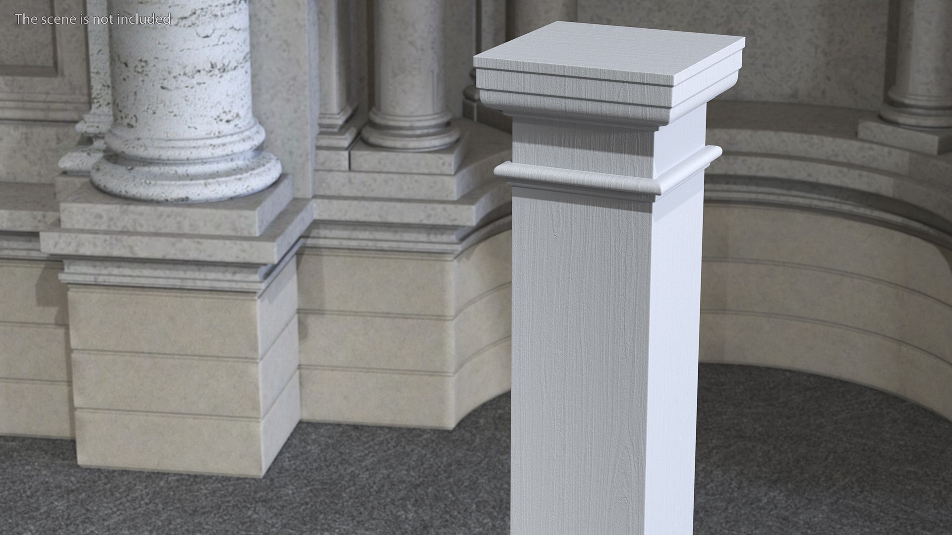 Painted Fiberglass Square Column 3D Model - TurboSquid 2141012
