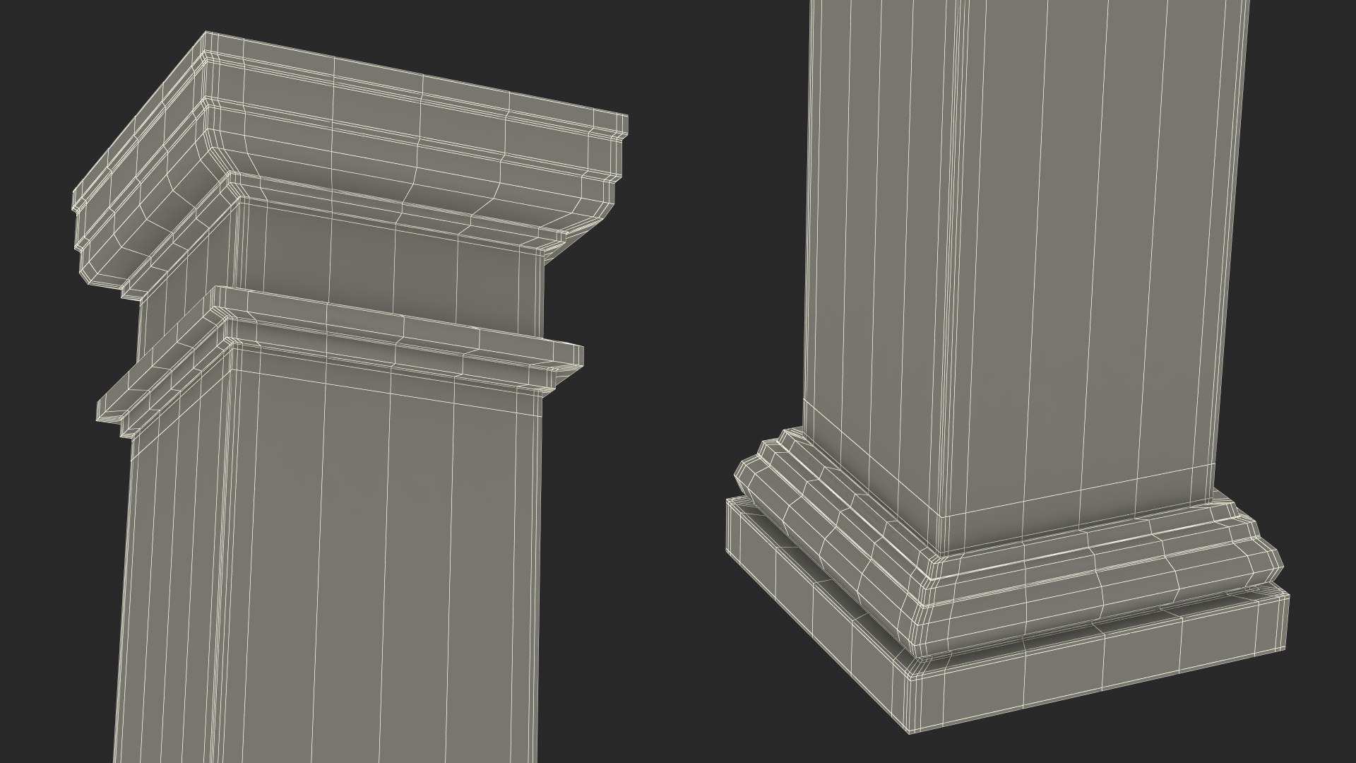 Painted Fiberglass Square Column 3D Model - TurboSquid 2141012