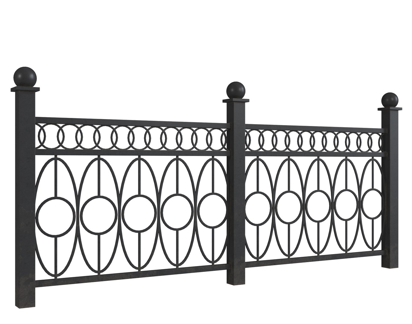 3D Set Metal Fences Model - TurboSquid 1475031