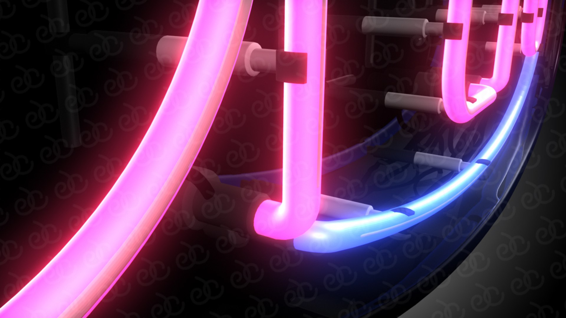 Neon Open Sign 3d Model