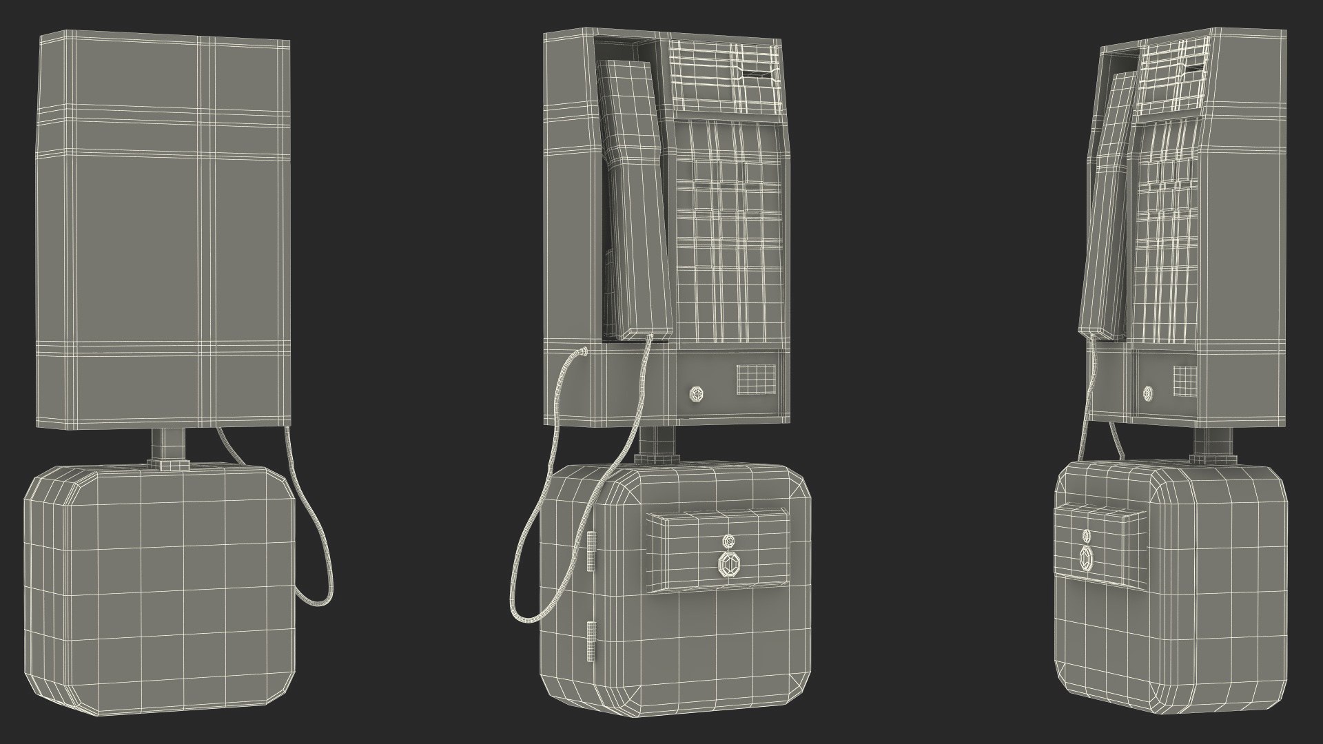 3D Payphone With Base Unit Model - TurboSquid 2270538