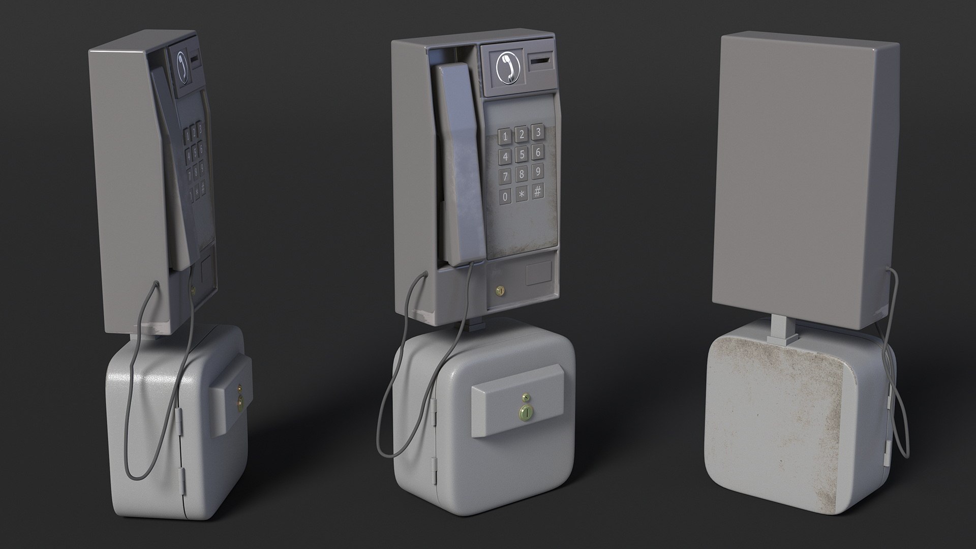 3D Payphone With Base Unit Model - TurboSquid 2270538