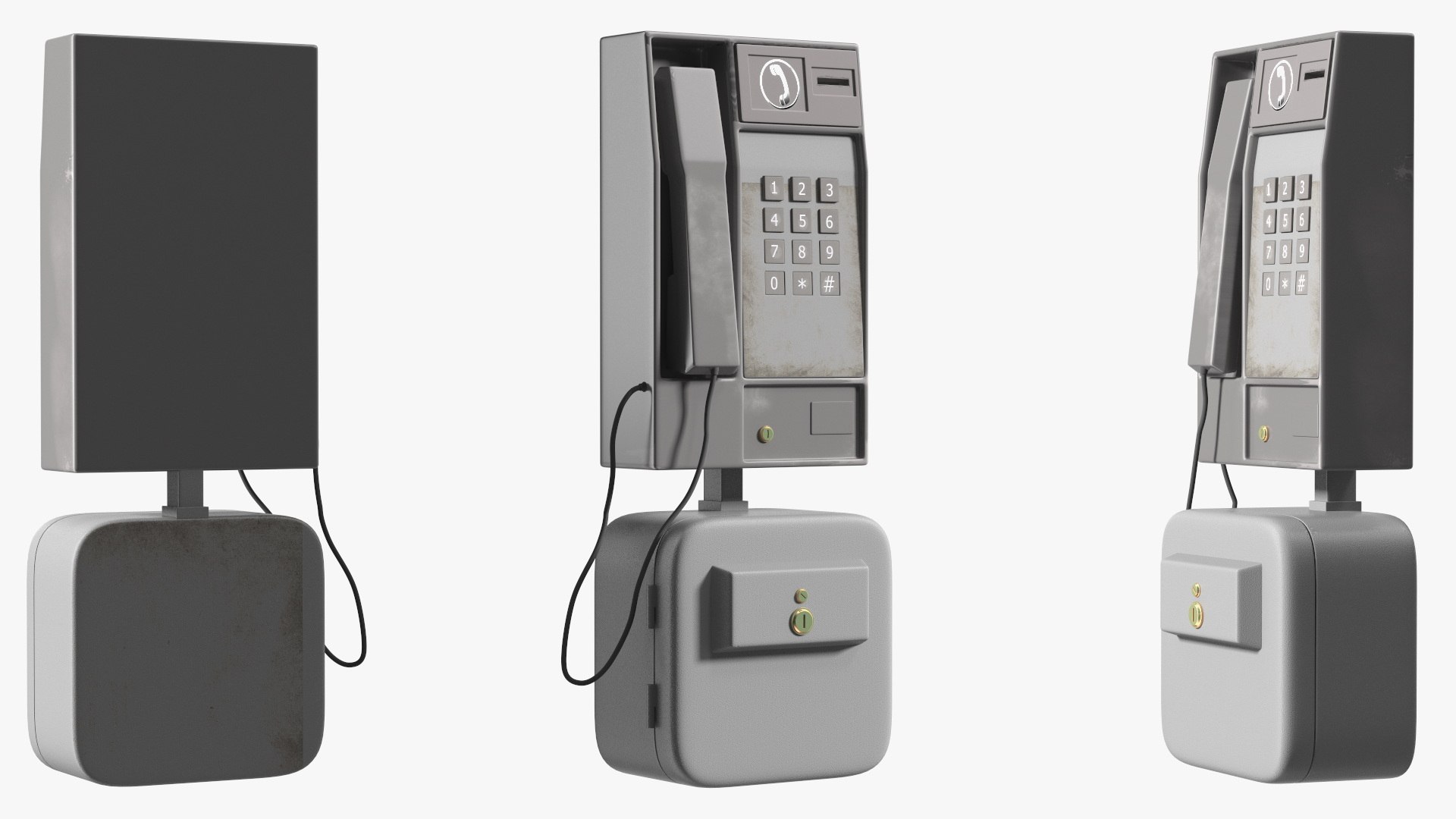 3D Payphone With Base Unit Model - TurboSquid 2270538