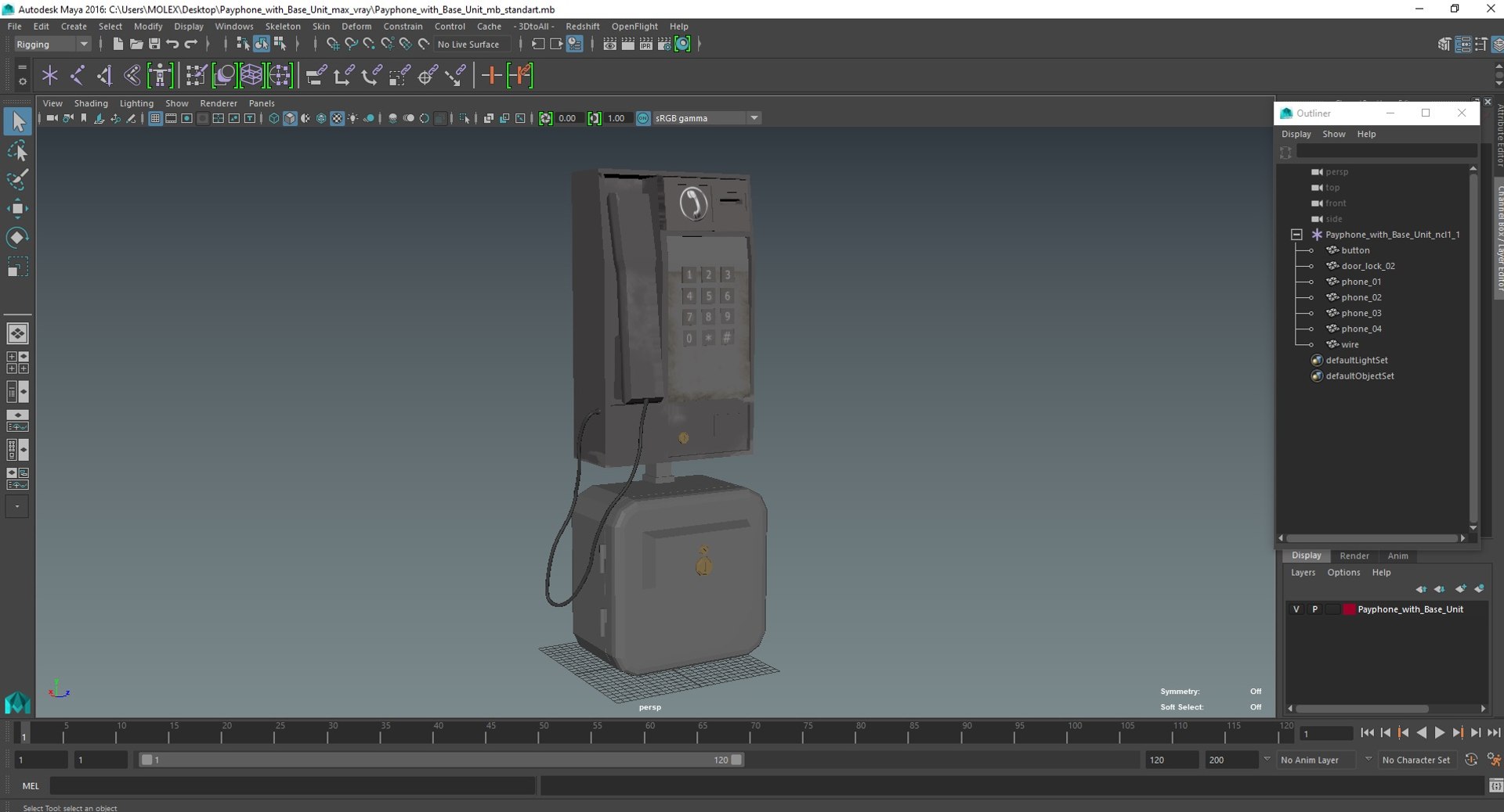 3D Payphone With Base Unit Model - TurboSquid 2270538