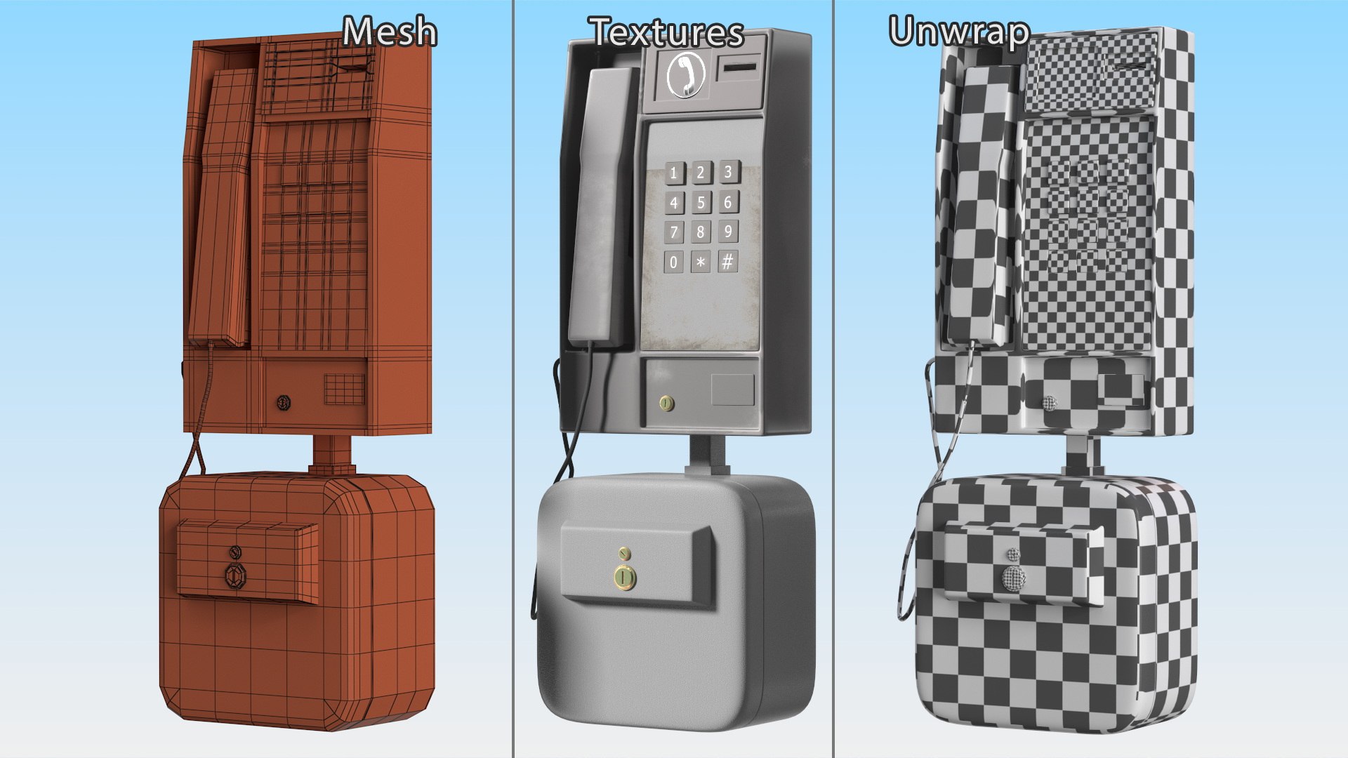 3D Payphone With Base Unit Model - TurboSquid 2270538