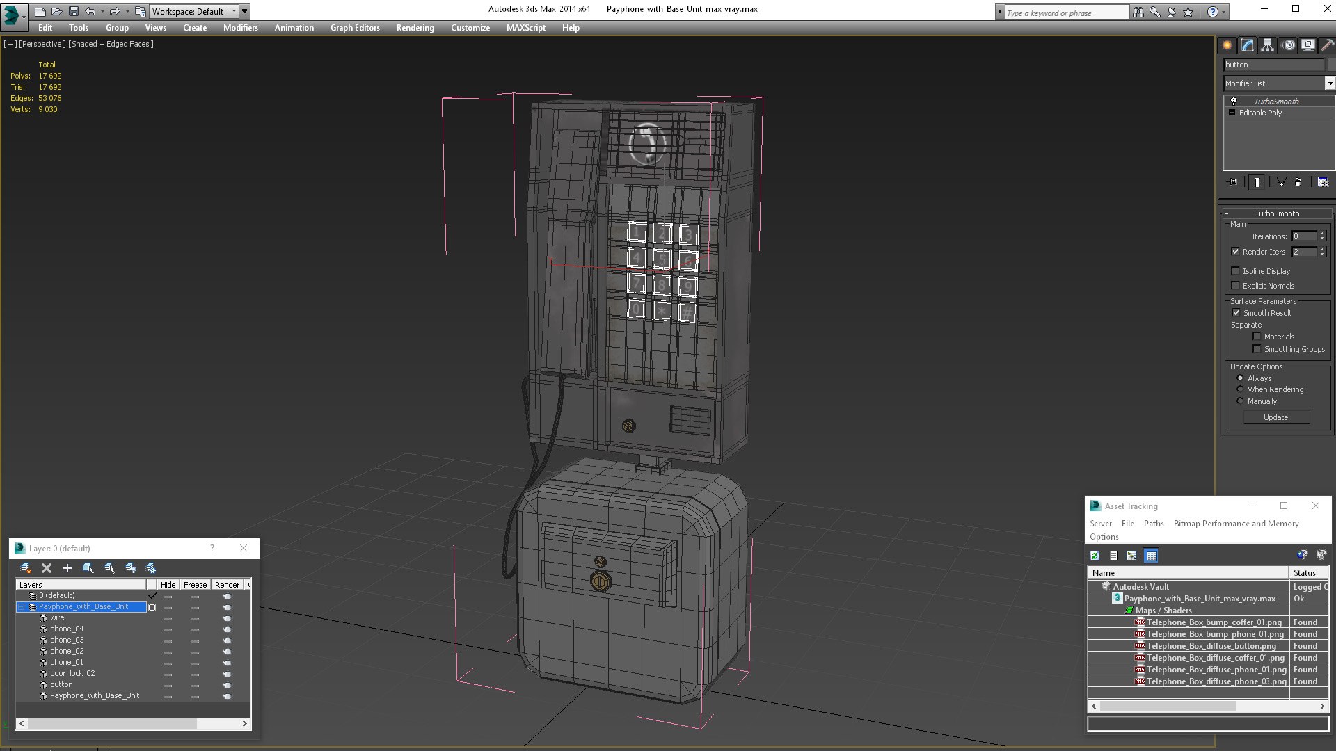 3D Payphone With Base Unit Model - TurboSquid 2270538