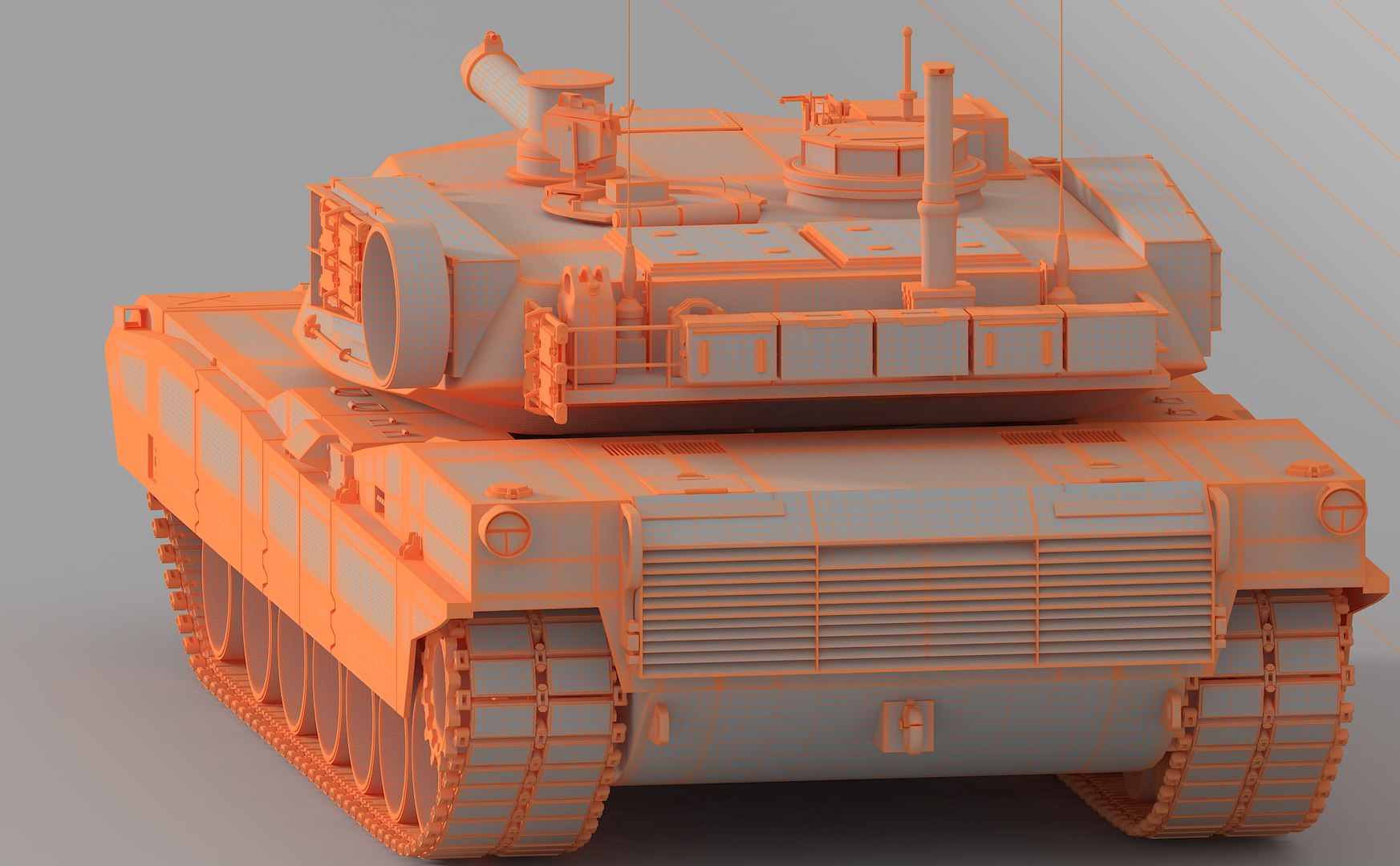 3d Model Of M1 M1a2 Abrams