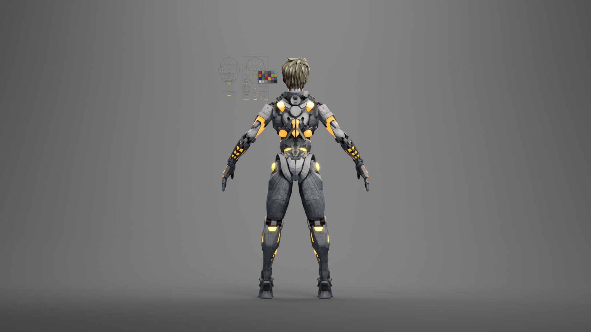 3D Model Genos Cyborg 3d Character With RIG - TurboSquid 2235996