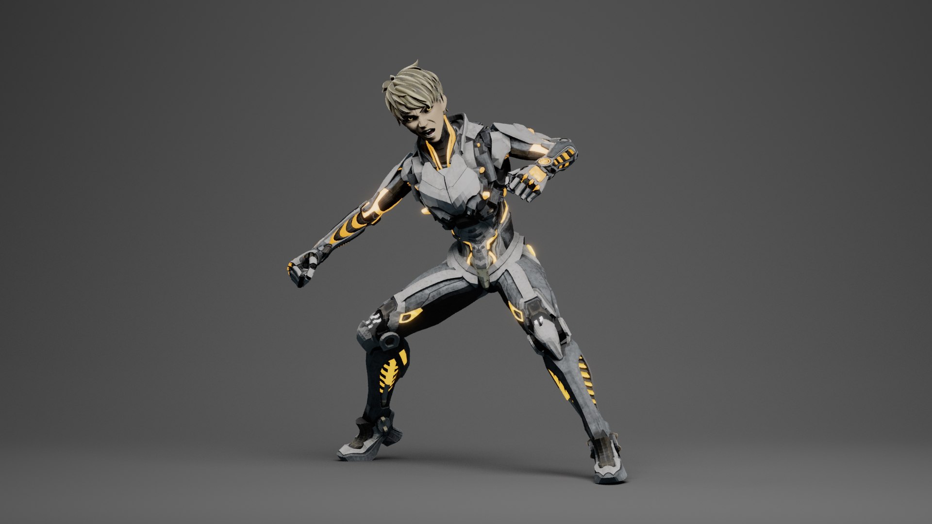 3D Model Genos Cyborg 3d Character With RIG - TurboSquid 2235996