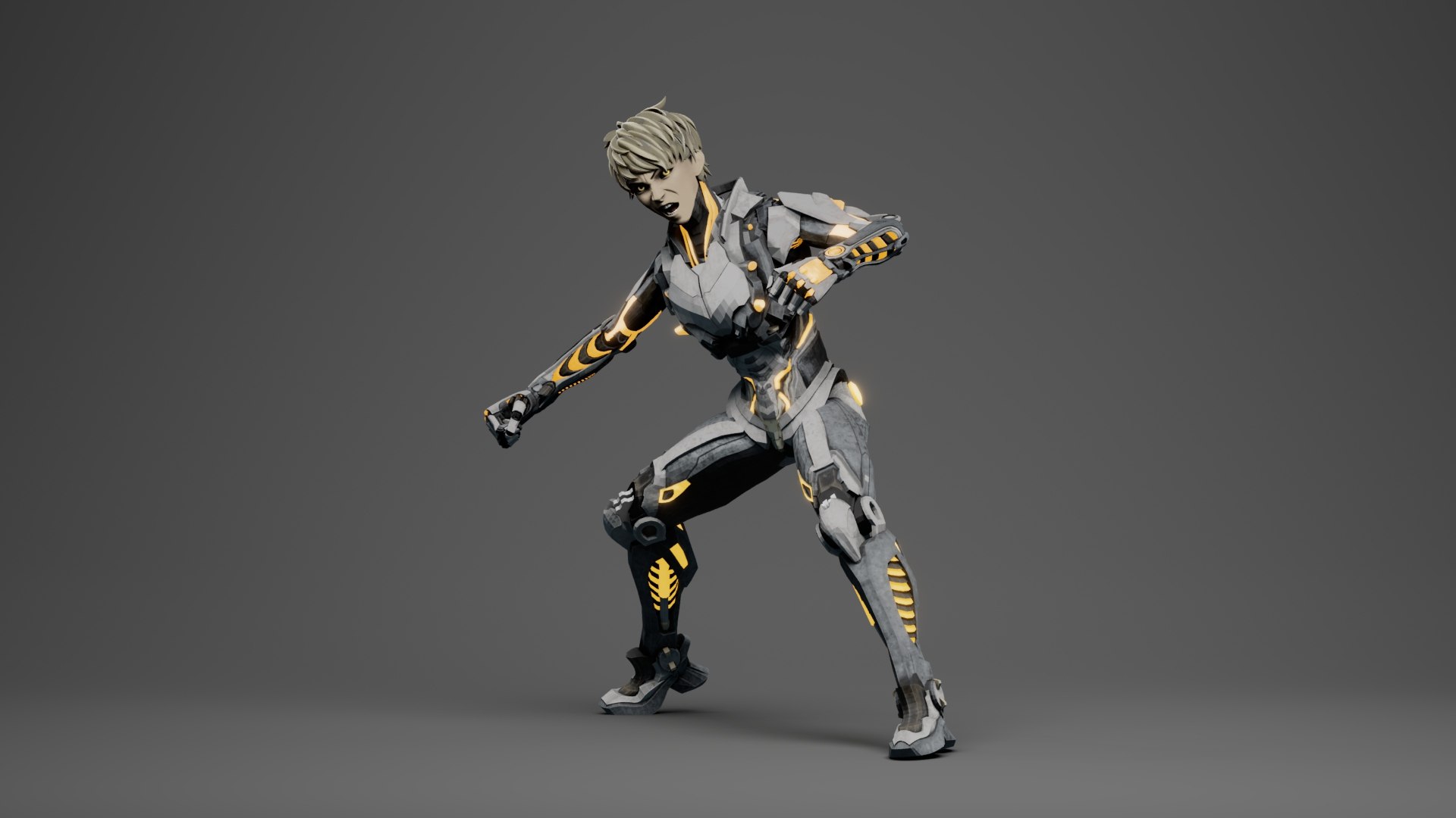 3D Model Genos Cyborg 3d Character With RIG - TurboSquid 2235996