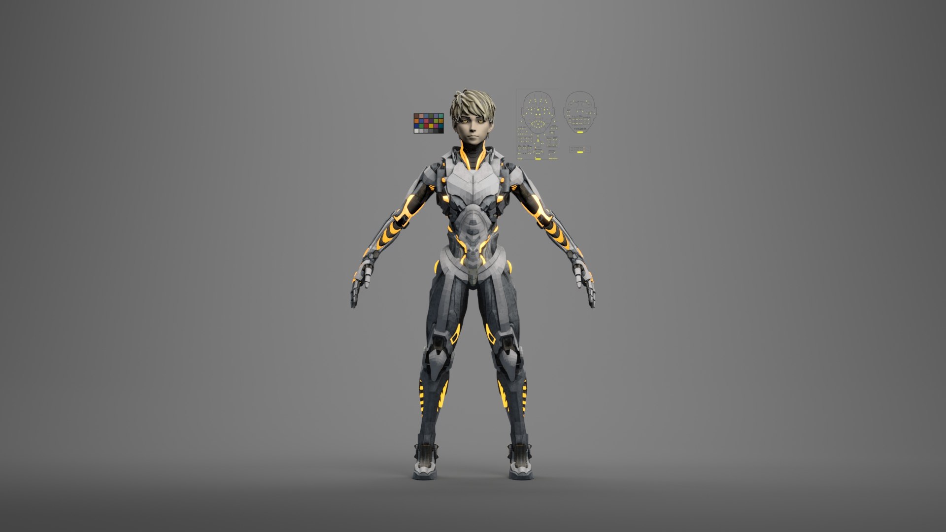 3D Model Genos Cyborg 3d Character With RIG - TurboSquid 2235996