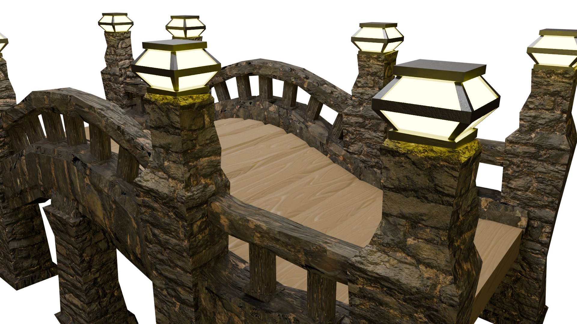 Medieval Rock Bridge 3D Model - TurboSquid 2174595