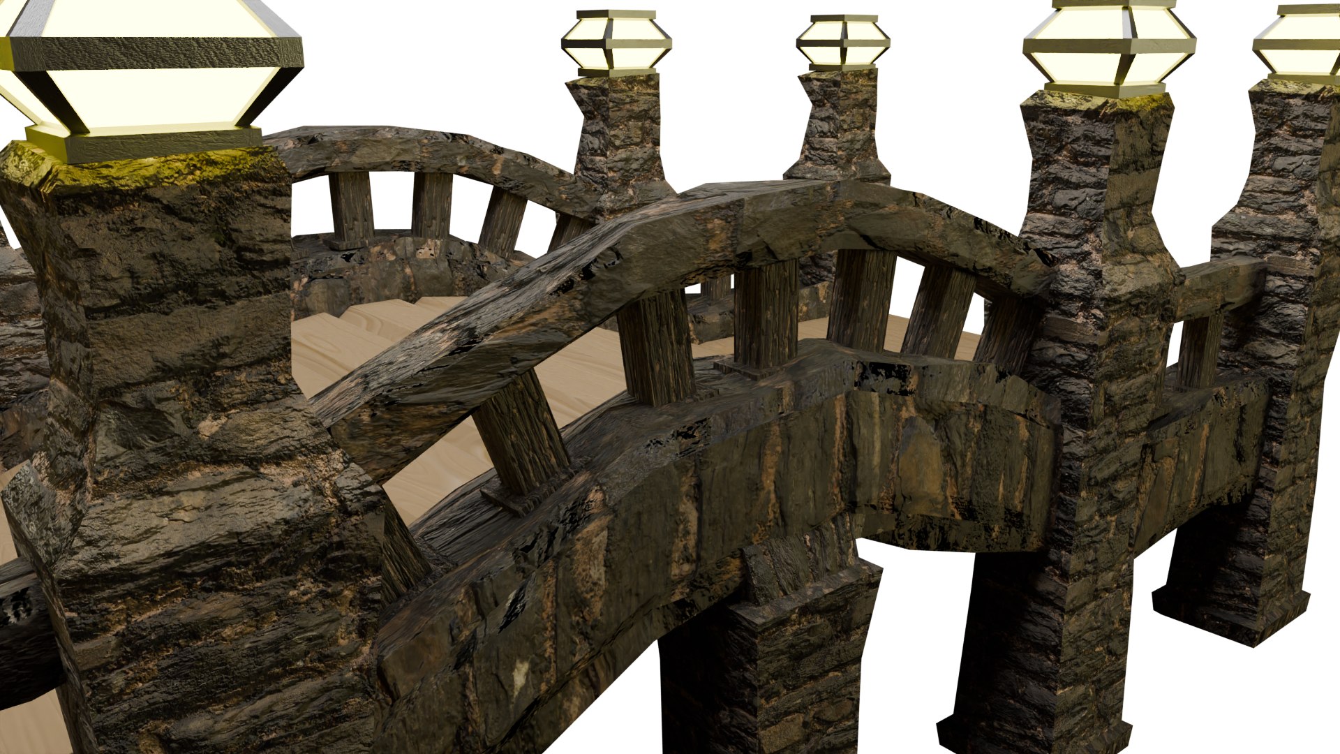 Medieval Rock Bridge 3D Model - TurboSquid 2174595