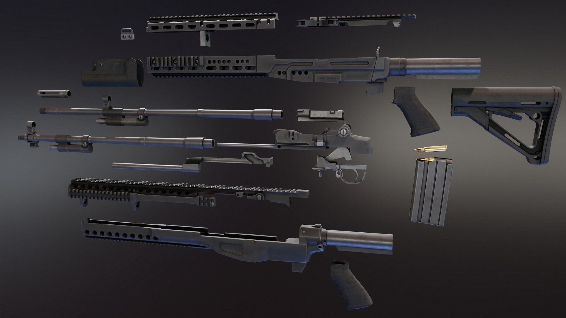 M 14 Custom 3D Model - TurboSquid 2230936