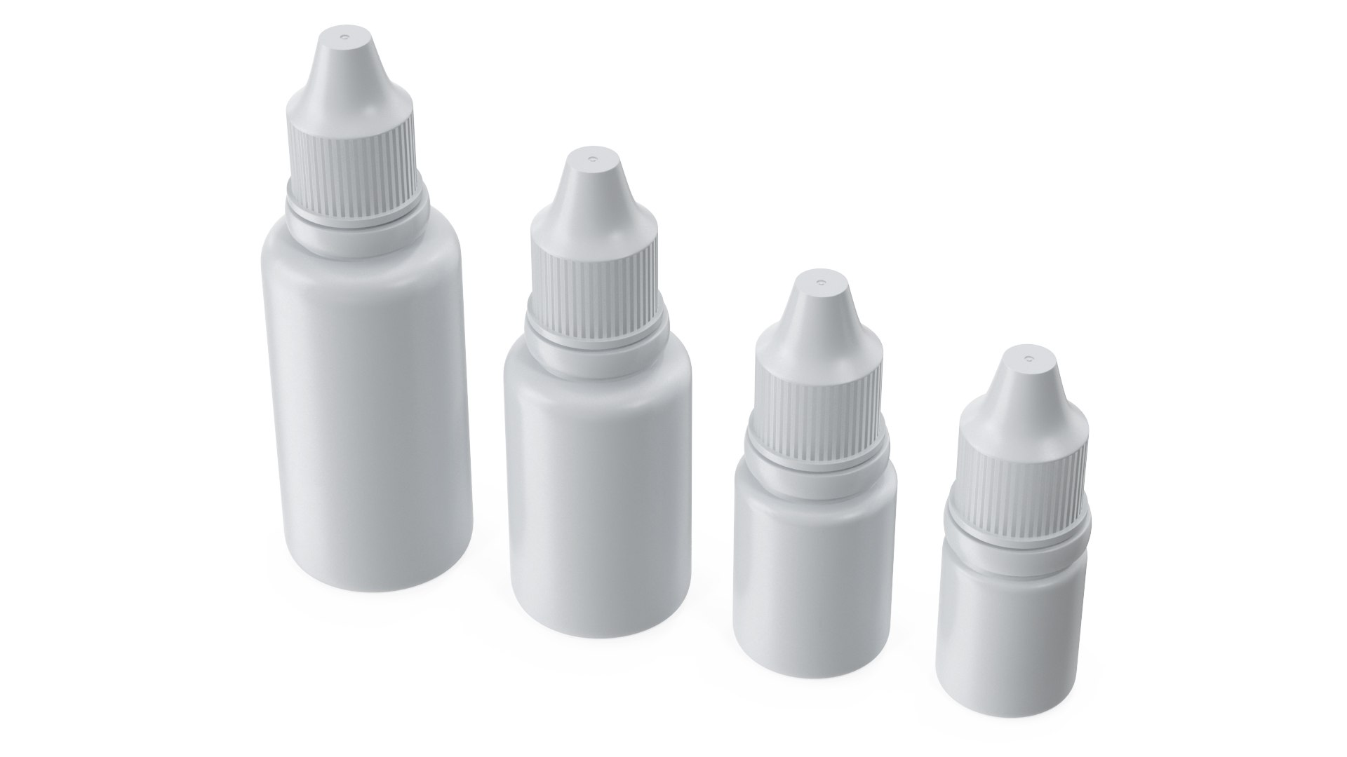 Plastic Dropper Bottles 5ml-30ml Set 3D Model - TurboSquid 2151631