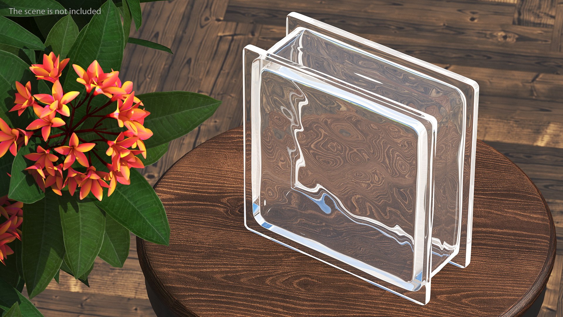 3D Model Clear Wave Glass Block - TurboSquid 1830795