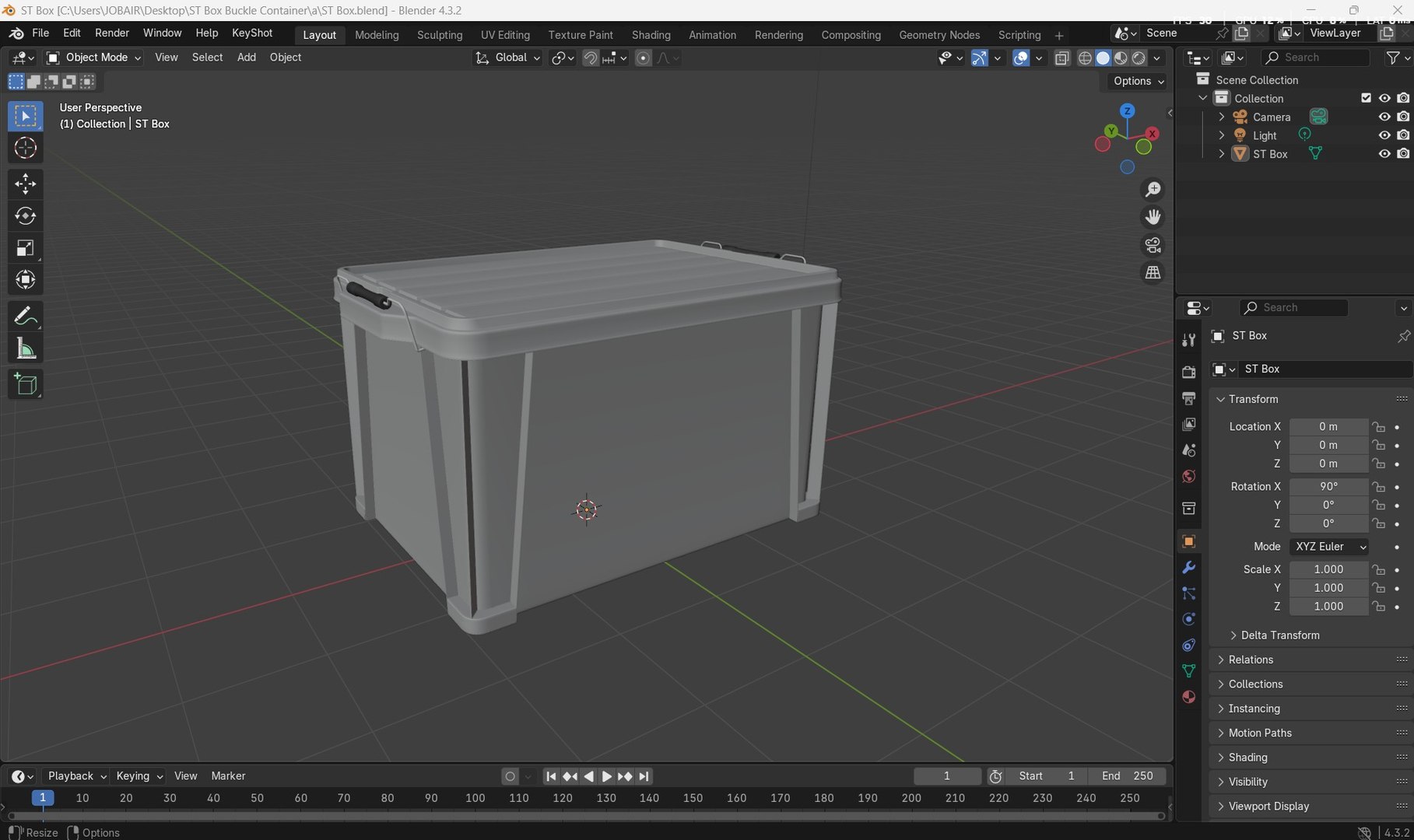 3D ST Box Buckle Container - TurboSquid 2352881