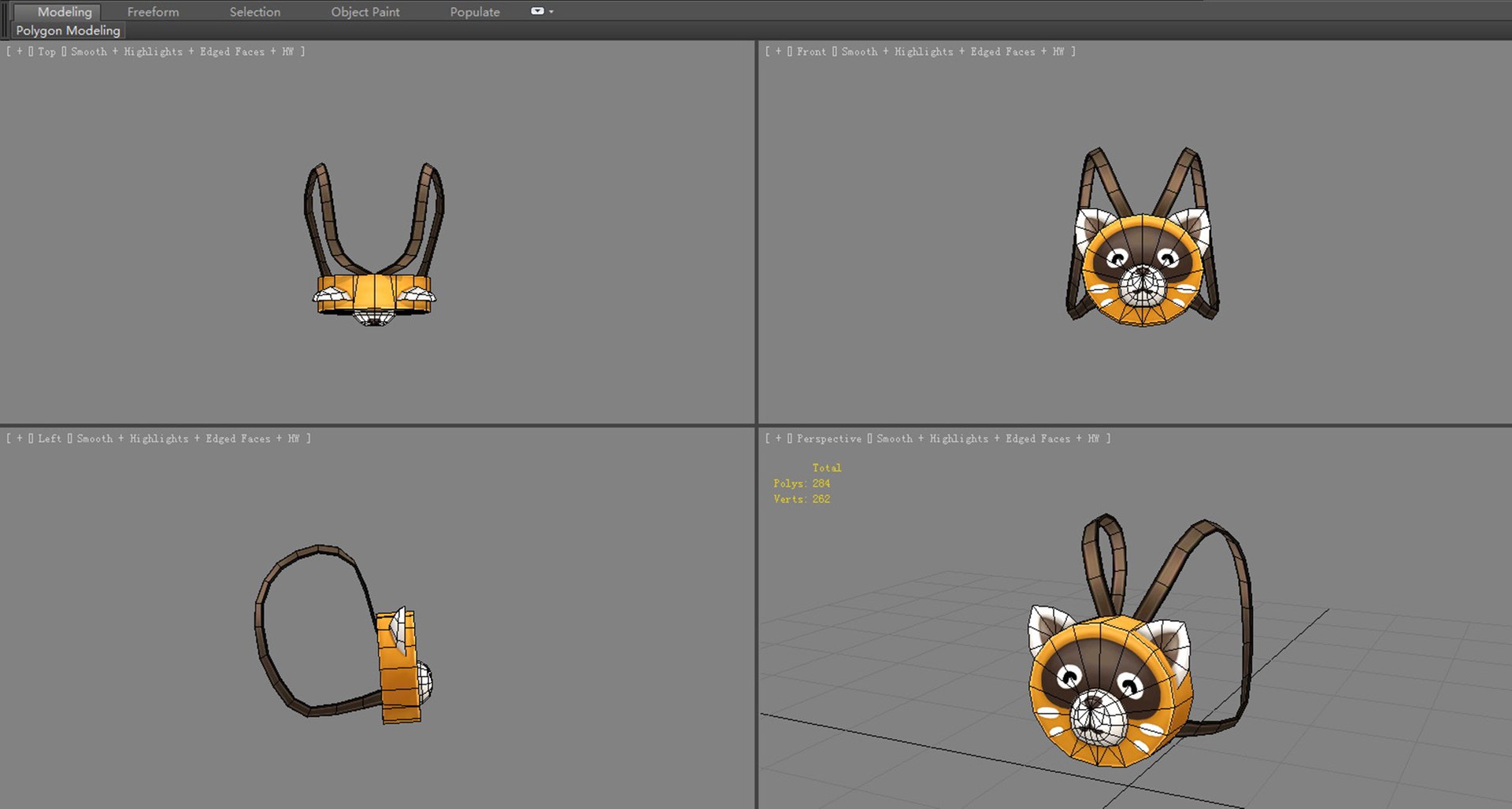 Cartoon Children School Bag - Raccoon Backpack 3D Model - TurboSquid ...