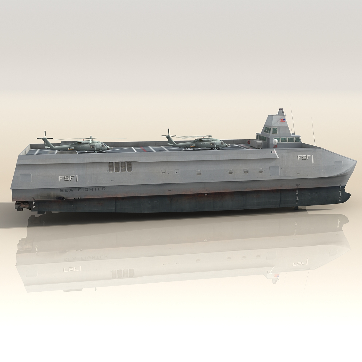 uss fsf 1 sea 3d max