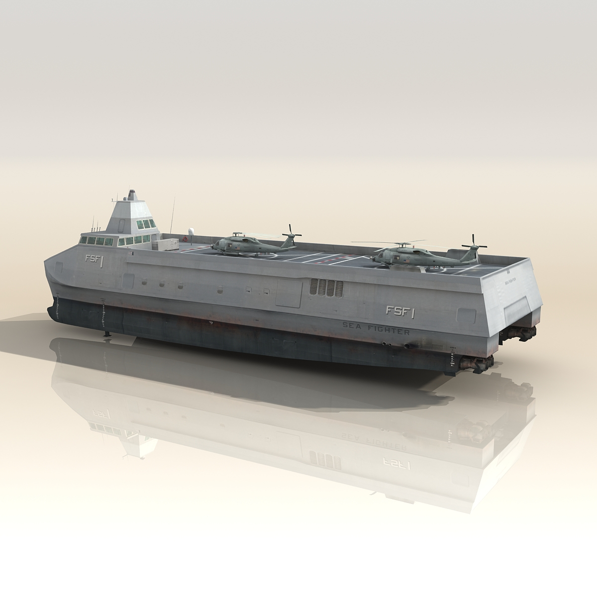 uss fsf 1 sea 3d max