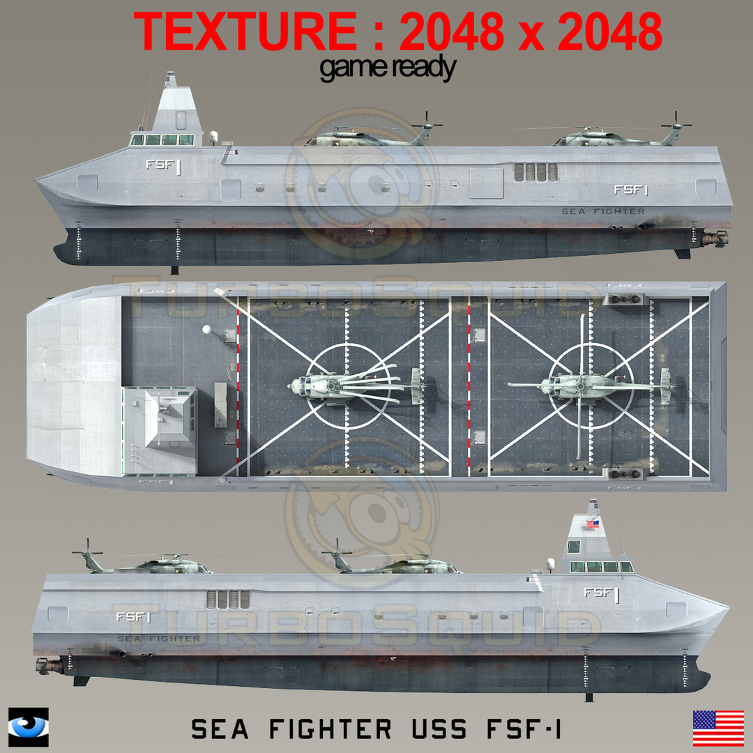 uss fsf 1 sea 3d max