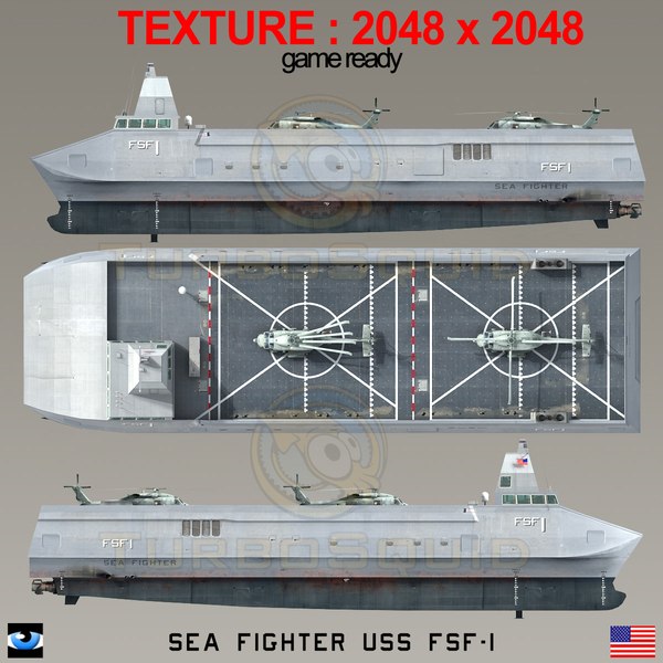uss fsf 1 sea 3d max