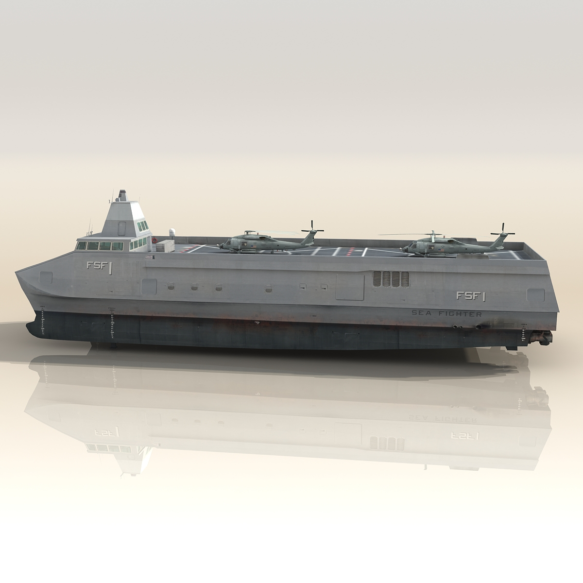 uss fsf 1 sea 3d max