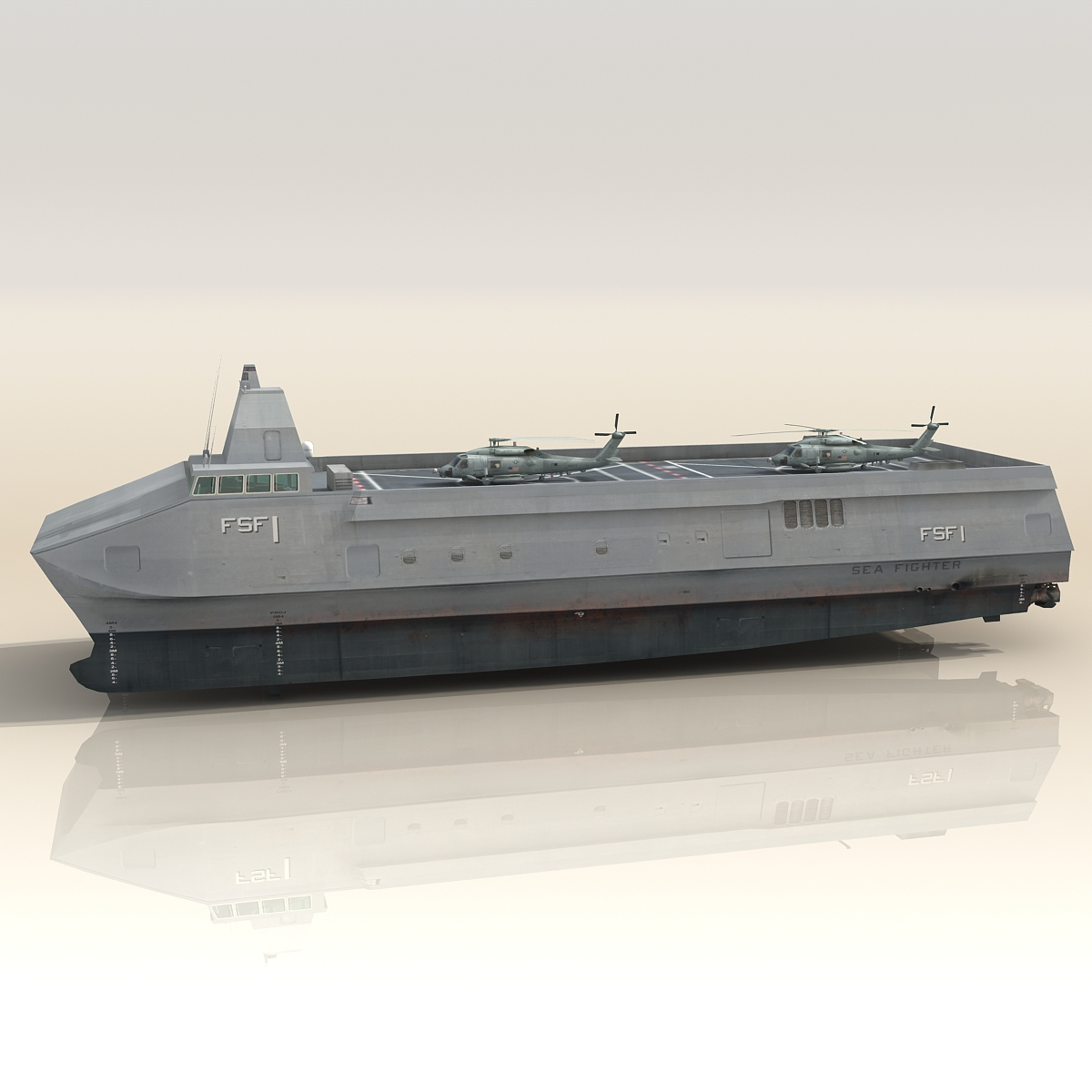 uss fsf 1 sea 3d max