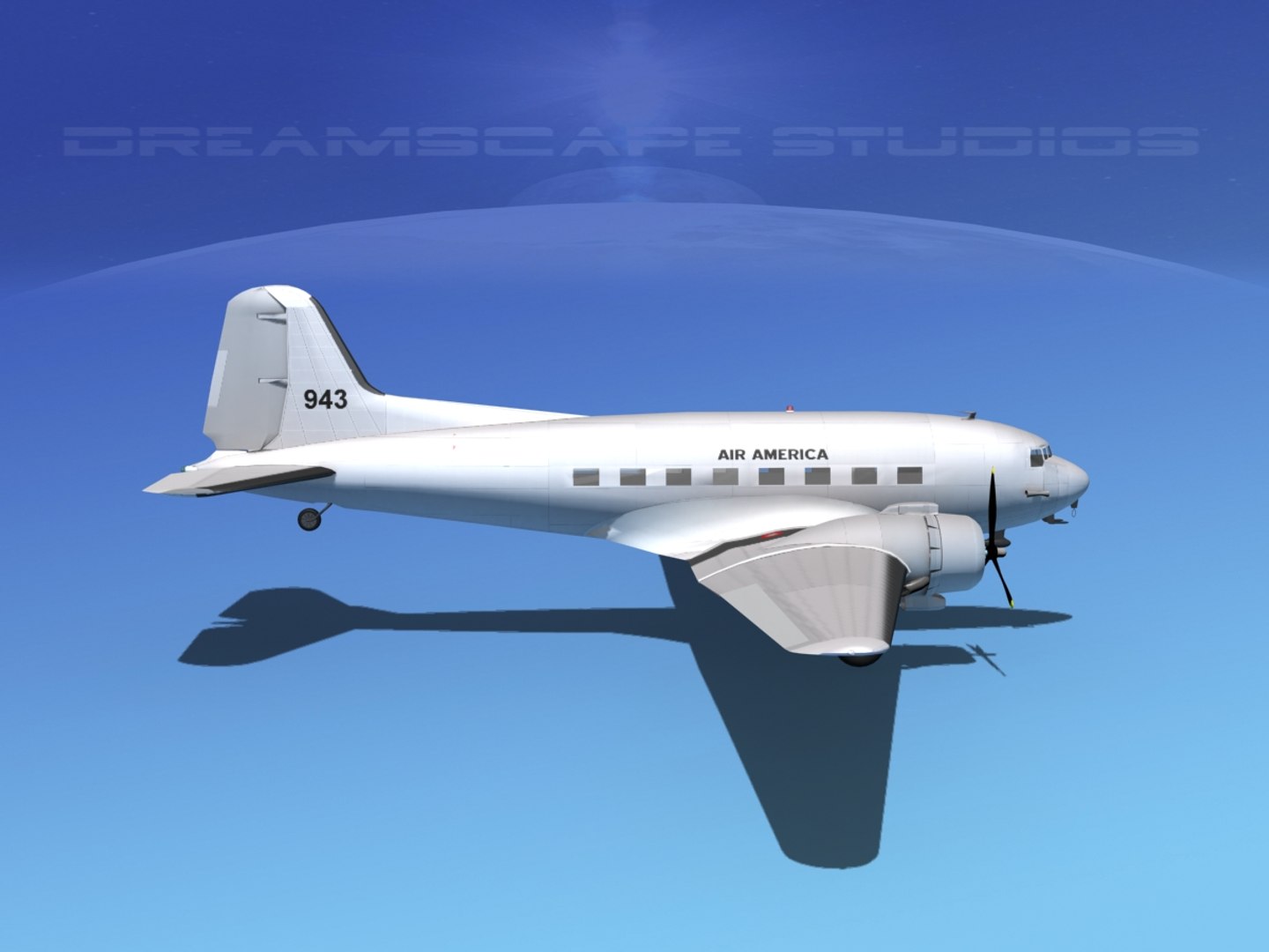 3d Model Of Douglas Dc 3 Air