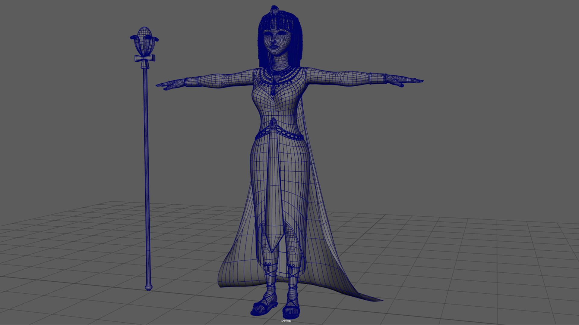 Semi-Realistic Egyptian Queen ISABELLA BLENDER RIGGED 3D Model ...
